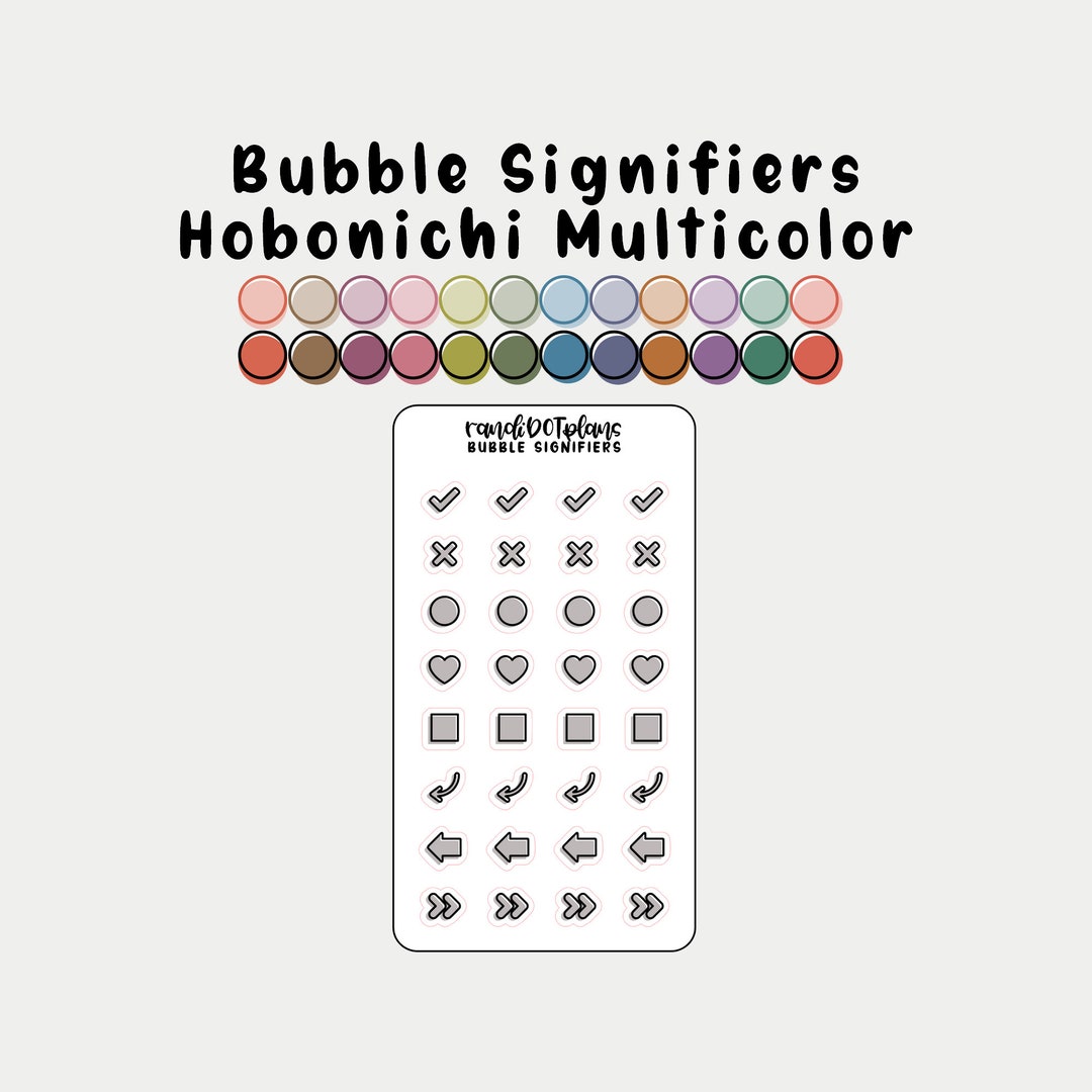Bubble Signifiers Hobonichi Multicolor - Etsy