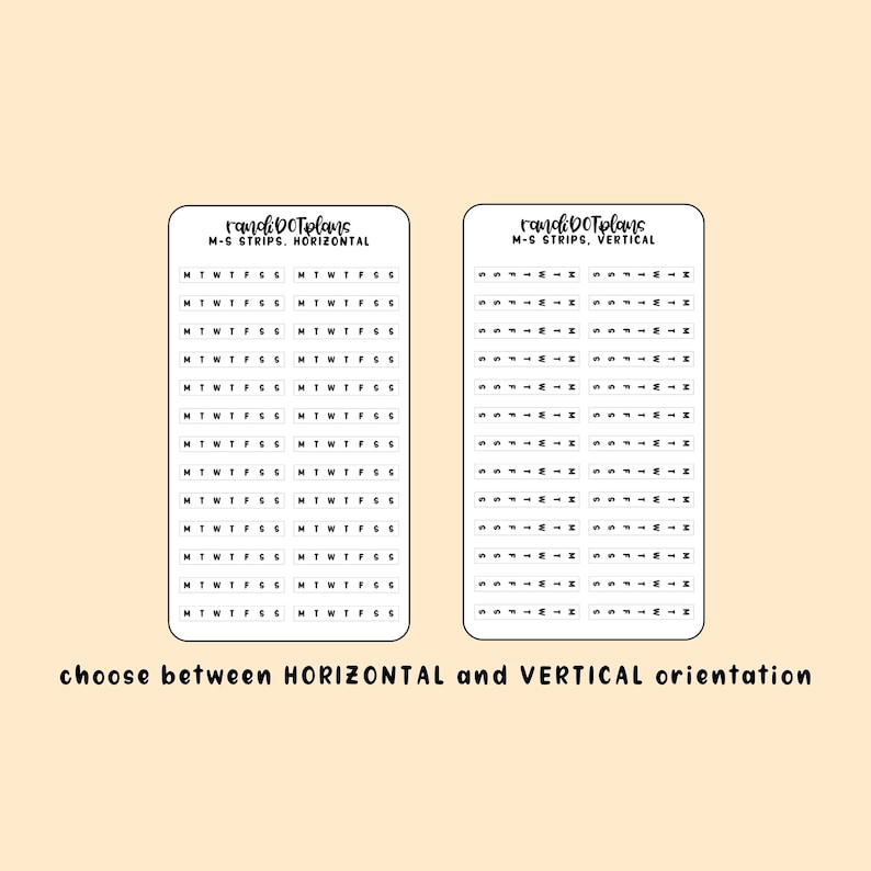 MTWTFSS Strips - Etsy