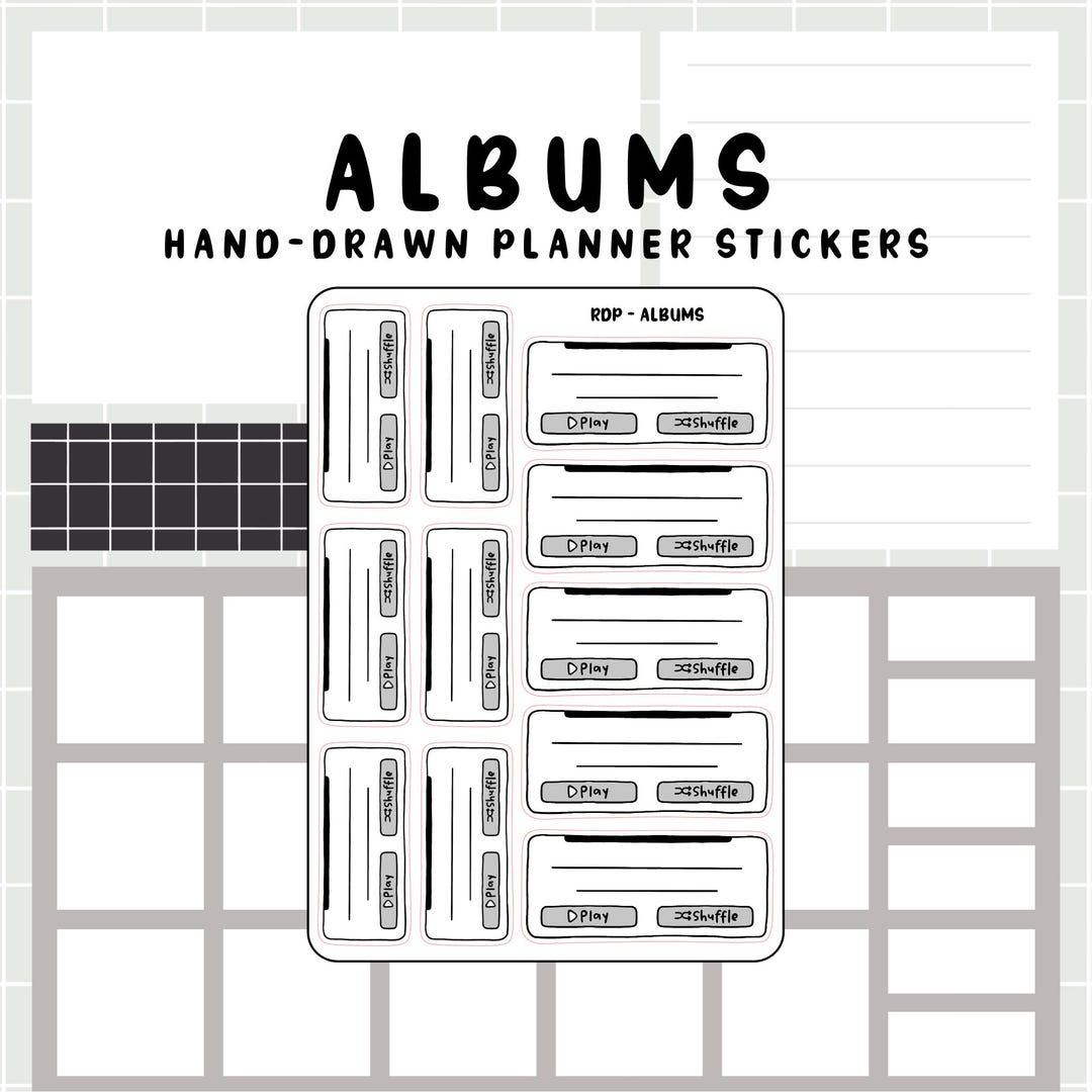 Album Playlist Tracker Stickers - Etsy