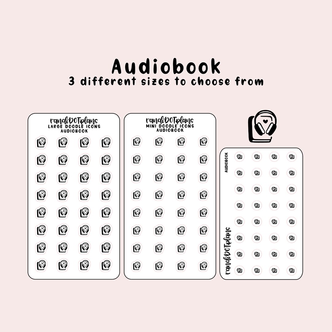 Audiobook - Hand Drawn Icon Stickers for Your Paper Planner - Etsy