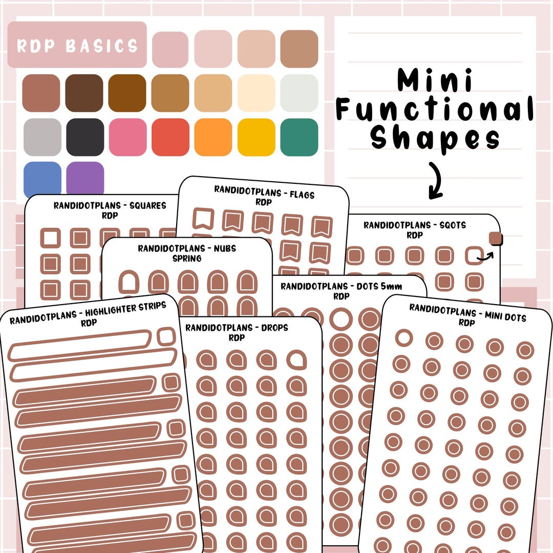 Mini Functional Shapes - RDP Basics Multicolor - Etsy