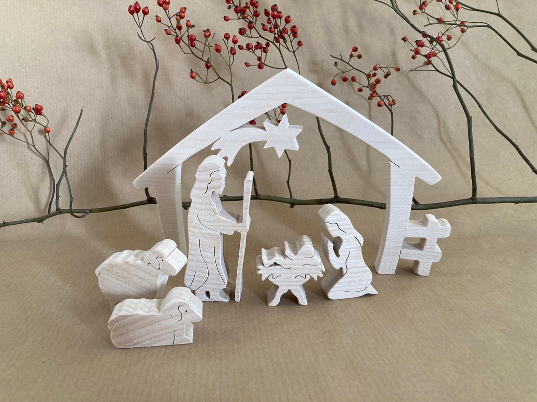 Nativity Scene Holy Family Arch With Star Sheep - Etsy