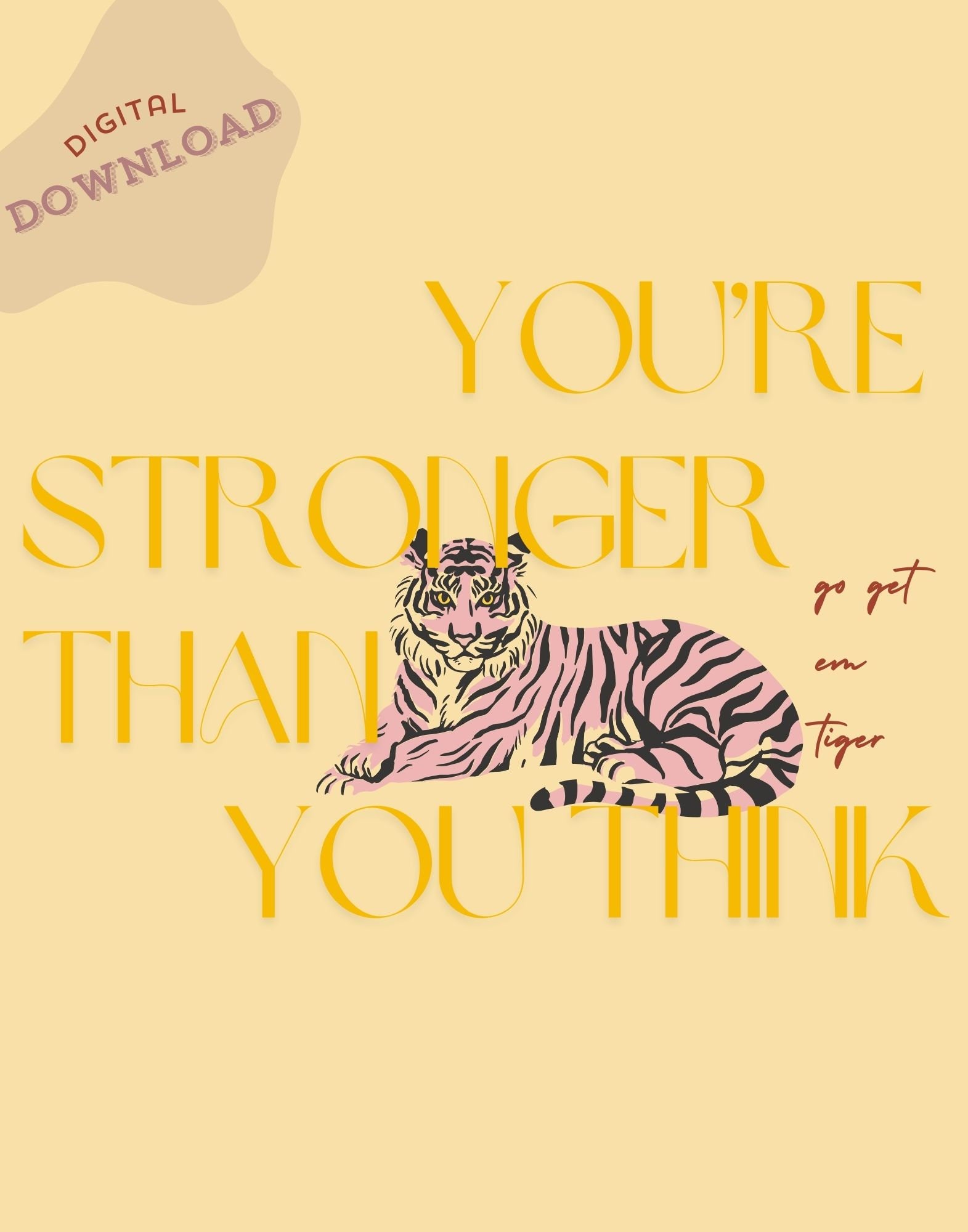 Go Get Em Tiger, Electric Art Print, Kitchen Poster, Colorful Print ...