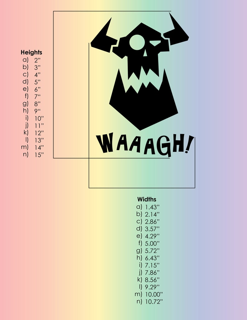 Warhammer 40k Orks WAAAGH W/horns Decal - Etsy