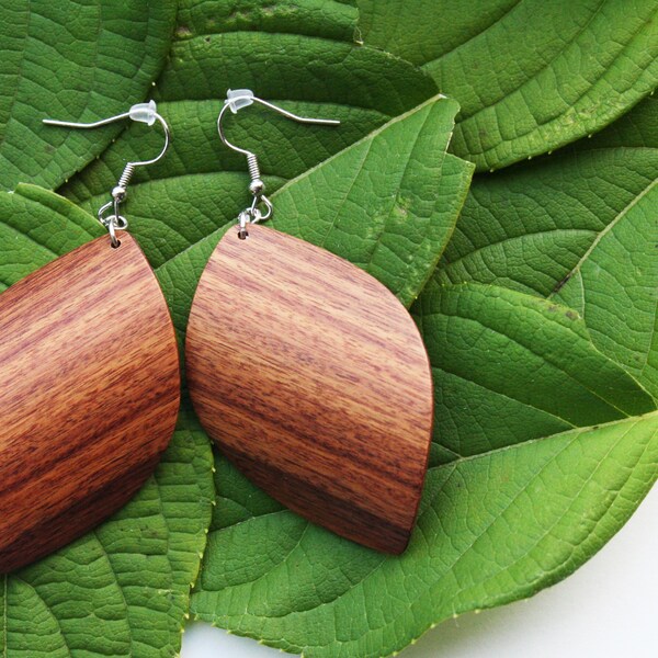 Wood Earrings - Etsy