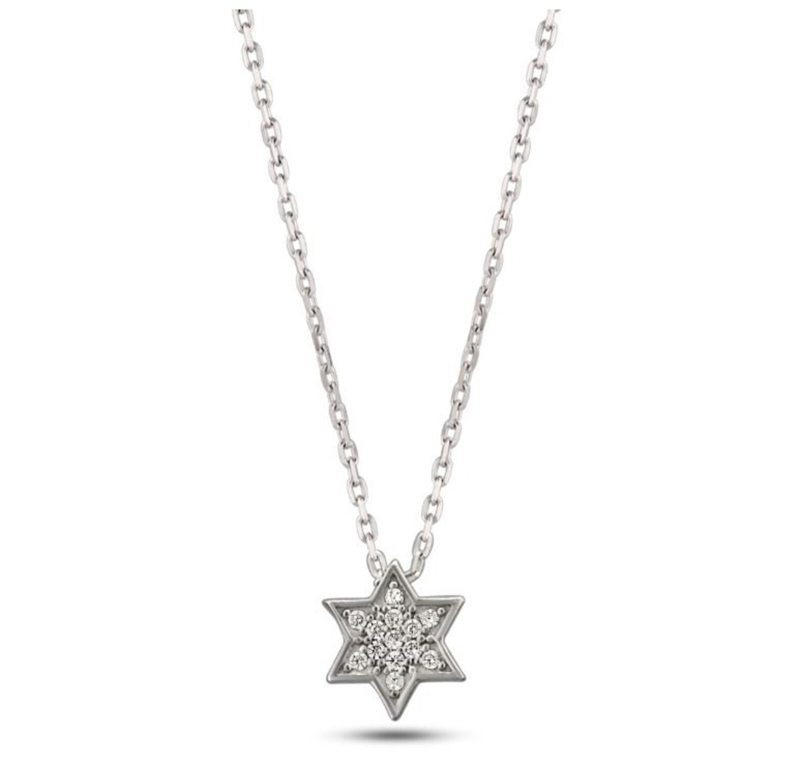 925 Sterling Silver Star of David Necklace | Minimalist Tiny Pendant ...