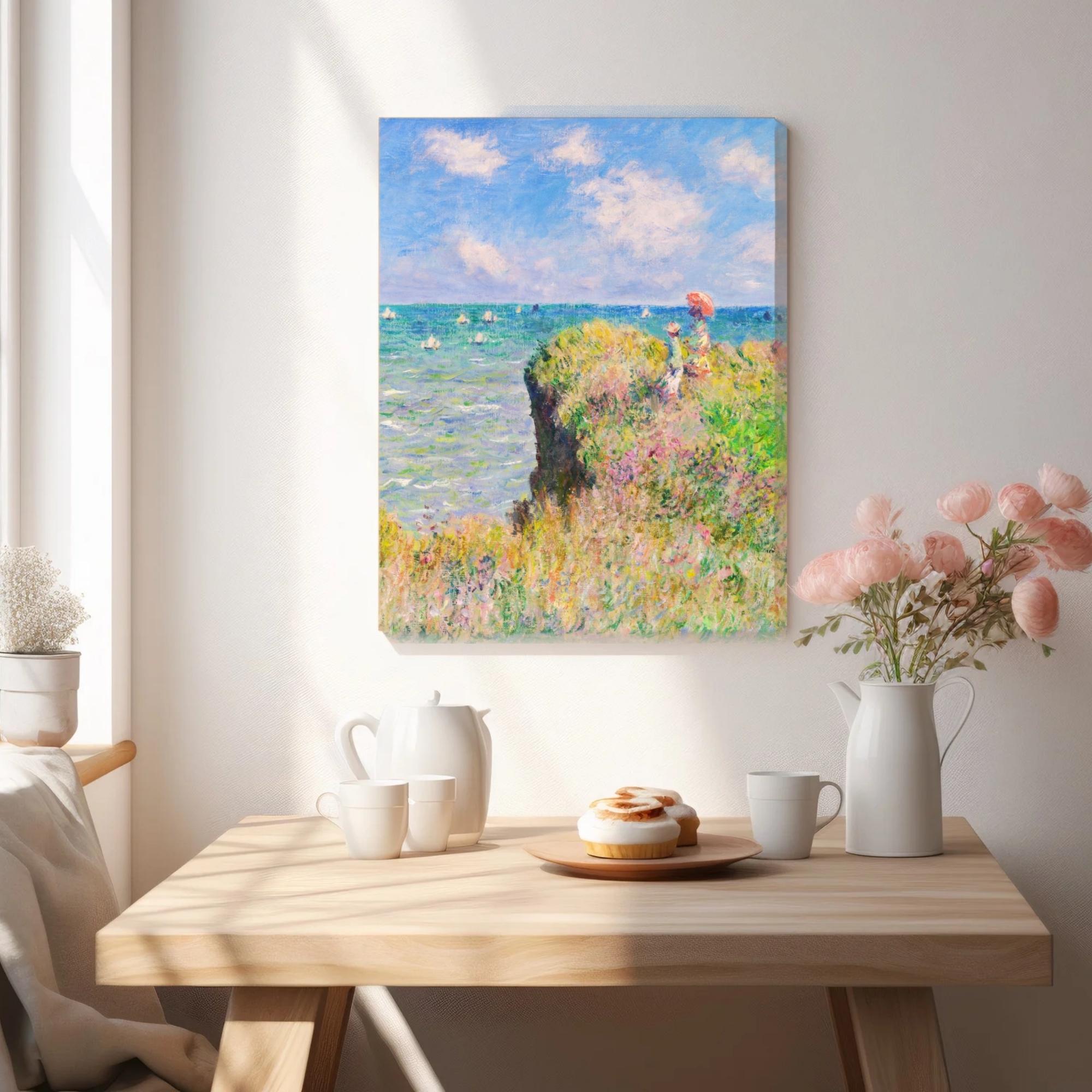 Claude Monet Cliff Walk at Pourville Enhanced Reproduction – Fine Art ...