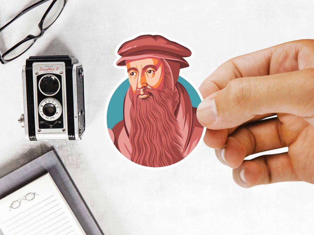 John Knox Portrait Sticker, Christian Sticker, Faith Sticker, Bible ...