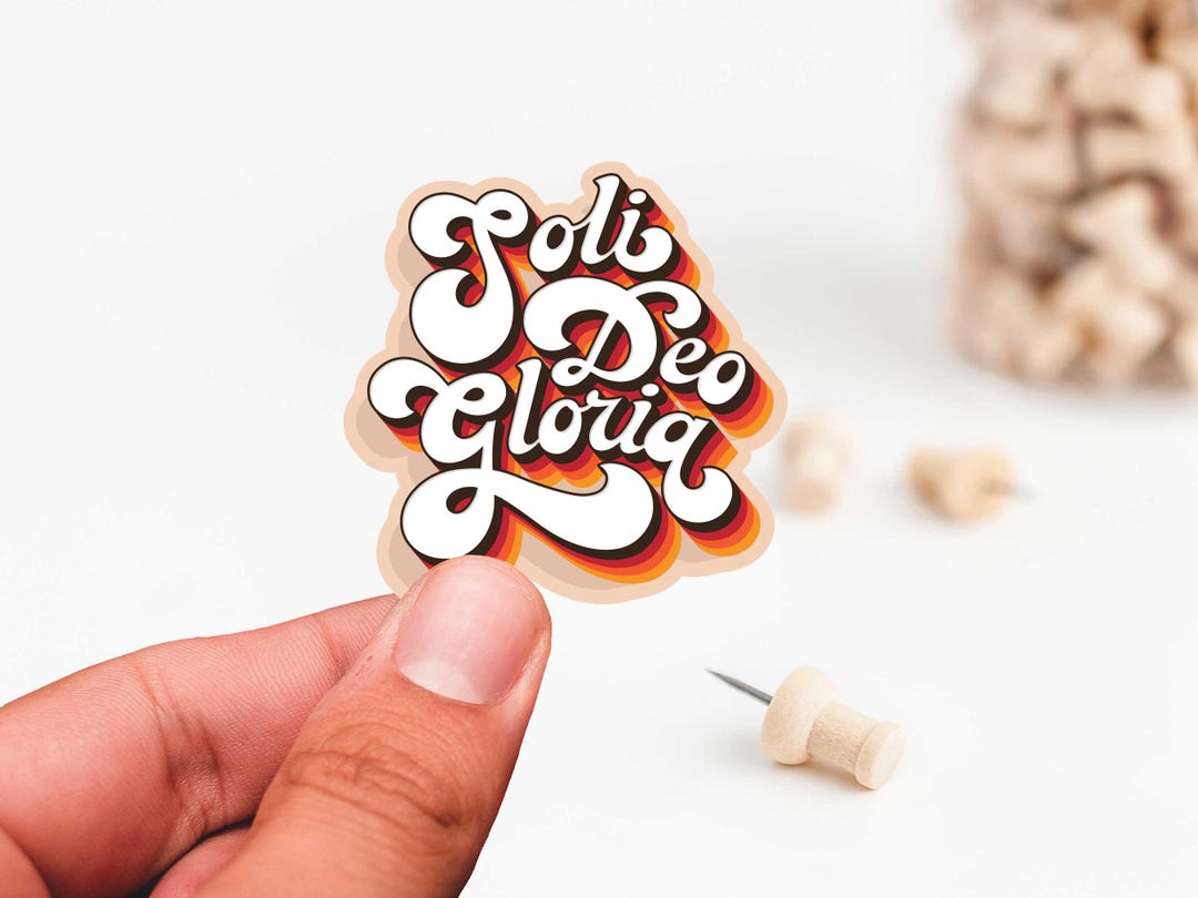 Soli Deo Gloria Retro Sticker, Christian Sticker, Faith Sticker, Bible ...