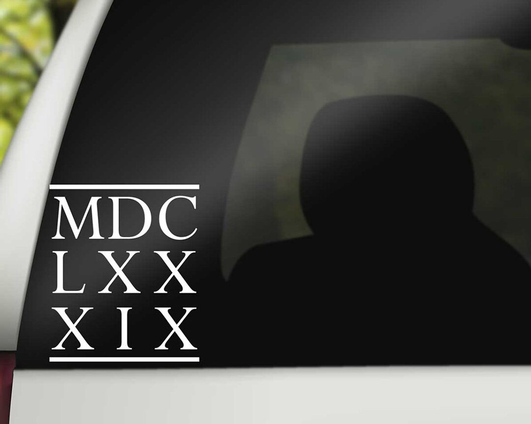 1689 BCF Roman Numerals Car Decal, Reformed Theology - Etsy