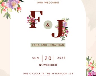 CUSTOM DIGITAL Wedding Invitation - Etsy