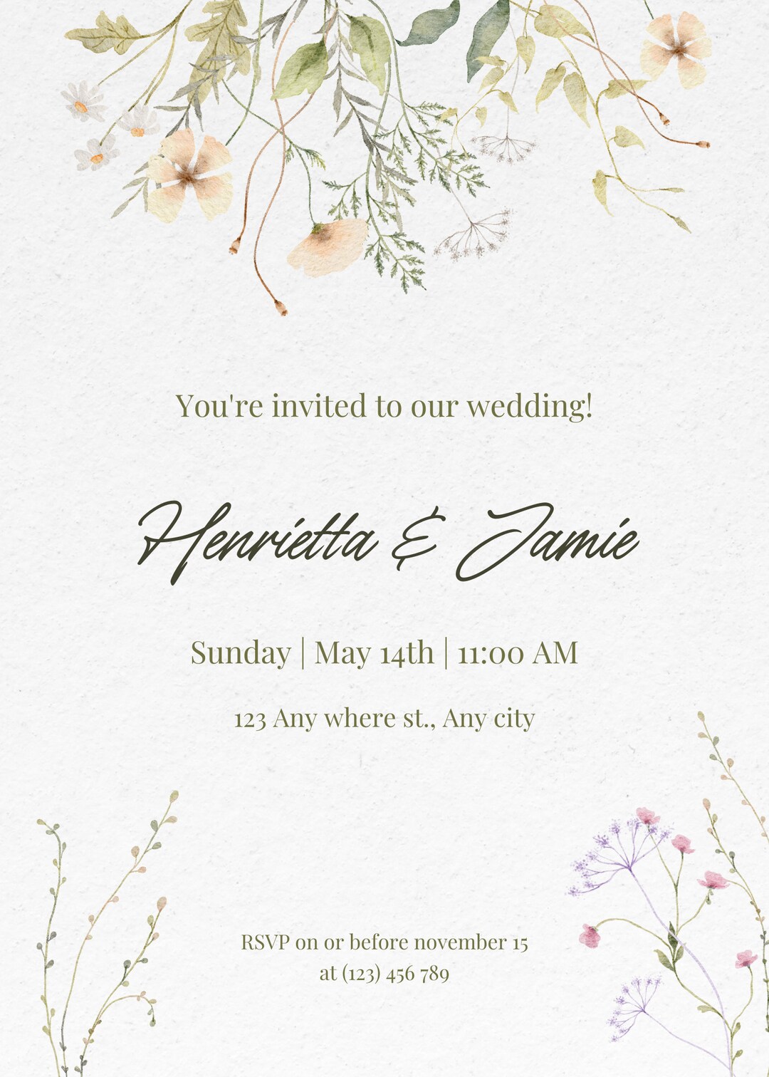 CUSTOM DIGITAL Wedding Invitation - Etsy