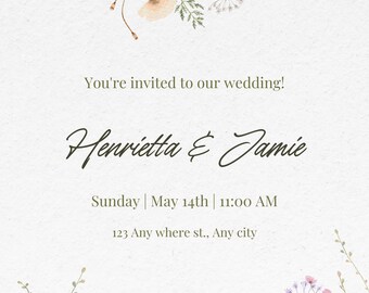 CUSTOM DIGITAL Wedding Invitation - Etsy