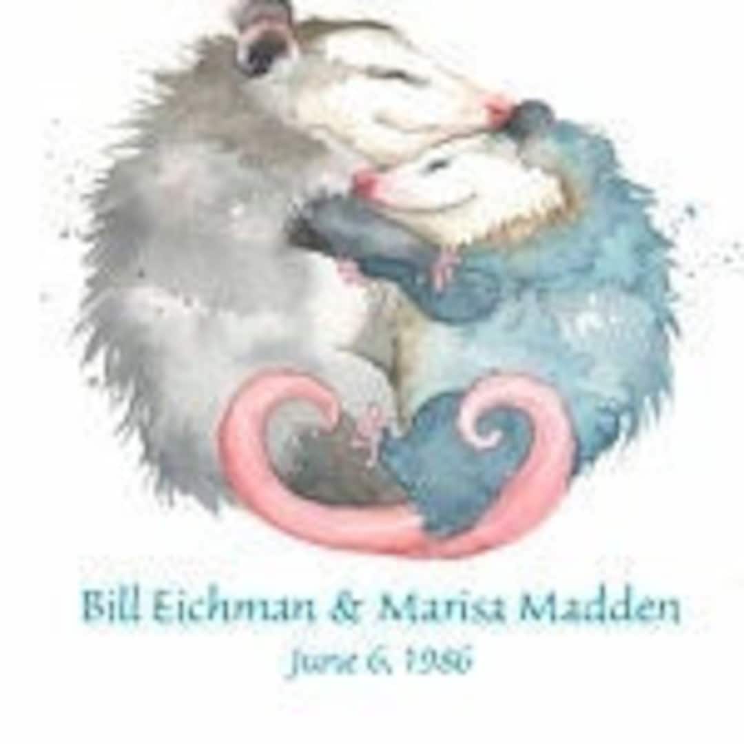 Personalized Possum Lover Wedding Gift under 20, Opossum Lovers ...