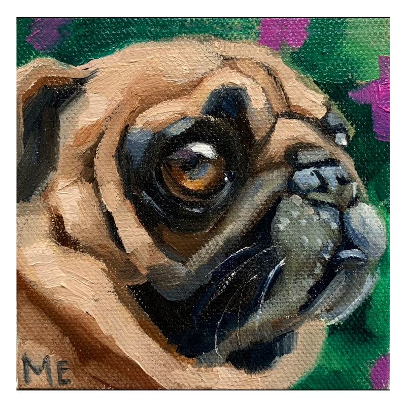 Pug Painting - Etsy