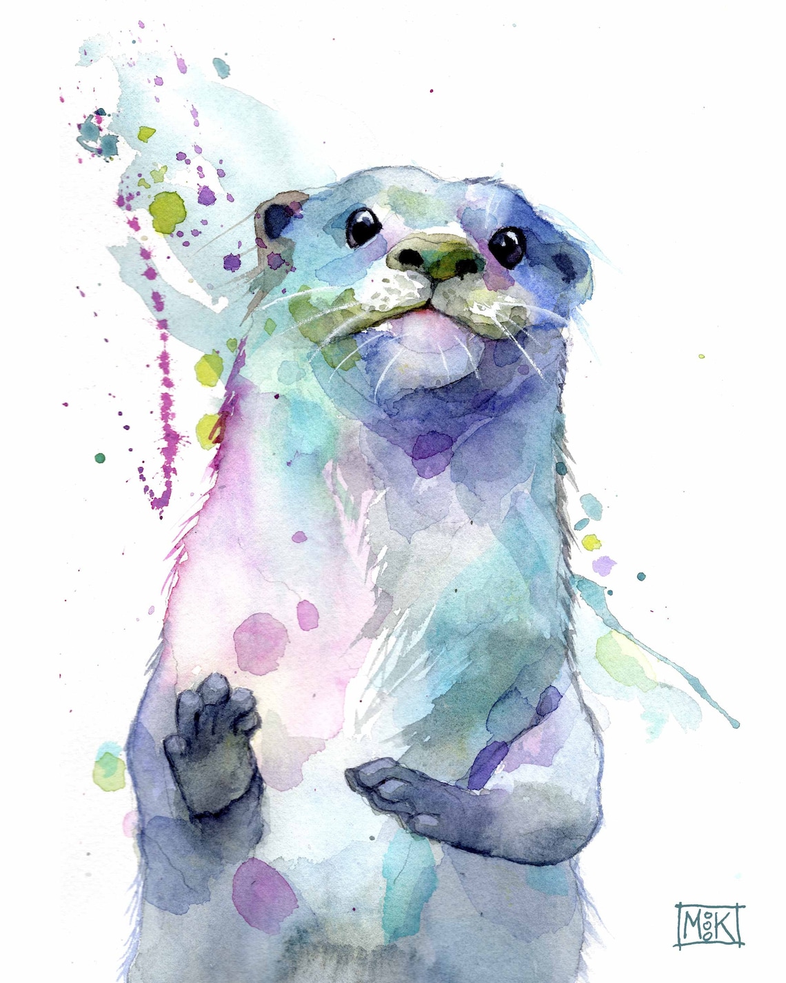 Otter Art Cute Otter Print Nursery Decor Otter Lovers Gift - Etsy