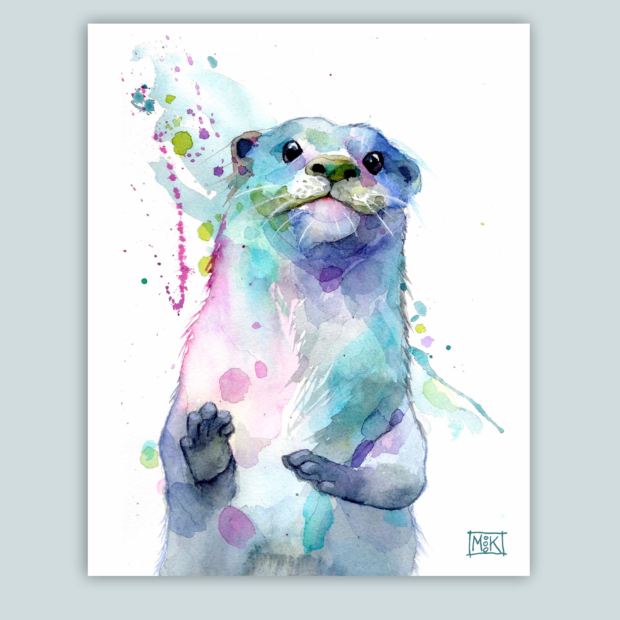 Otter Art Cute Otter Print Nursery Decor Otter Lovers Gift | Etsy