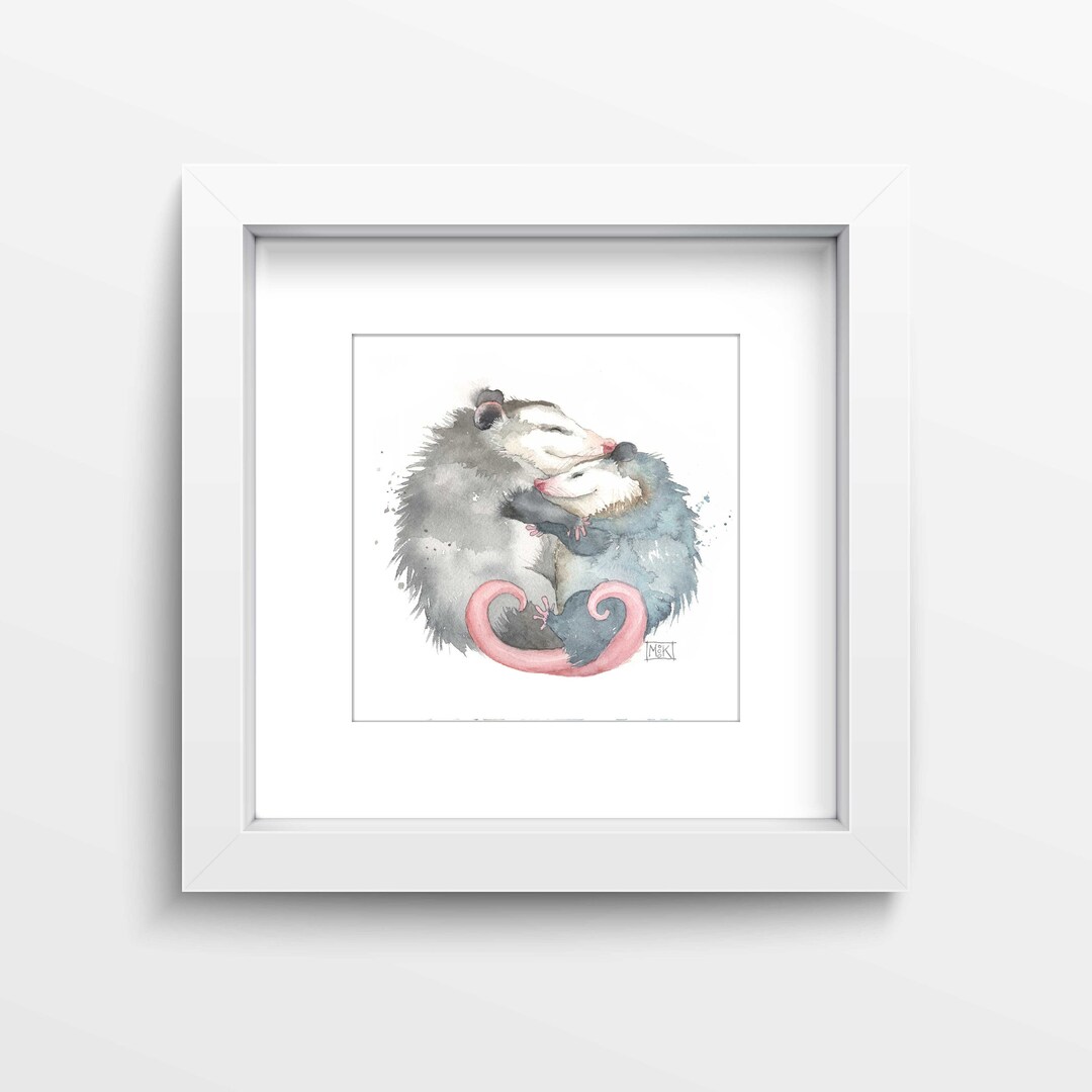 Possum Love Print, Gift for Her, Possums Hugging Print, Gift for Mom ...