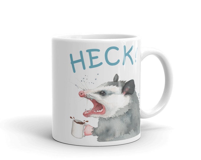 Opossum Love Coffee Cup 11oz White Mug Hugging Possums With Cute Saying ...