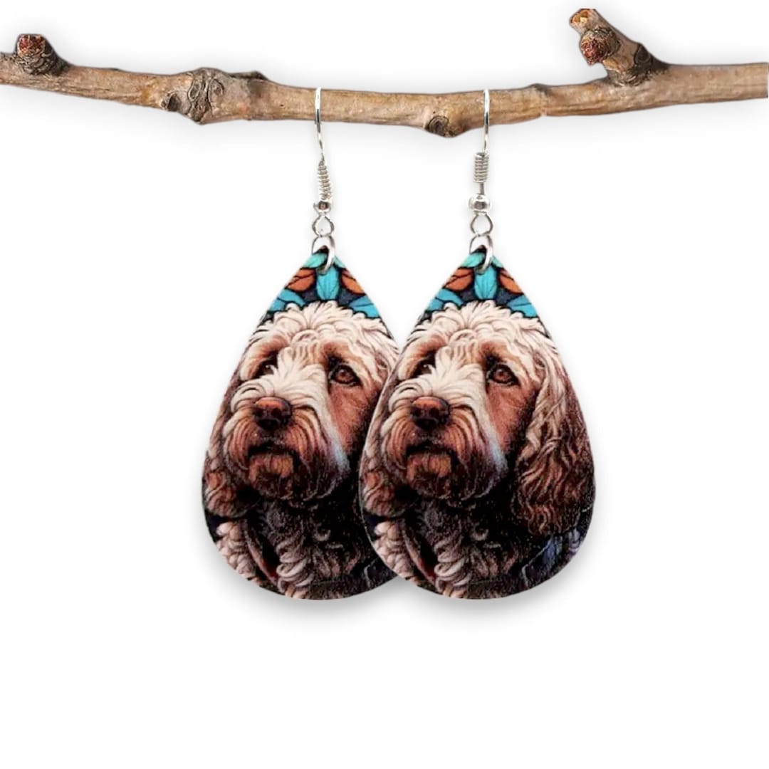 Cute Doodle Teardrop Earrings Goldendoodle Labradoodle Bernedoodle ...