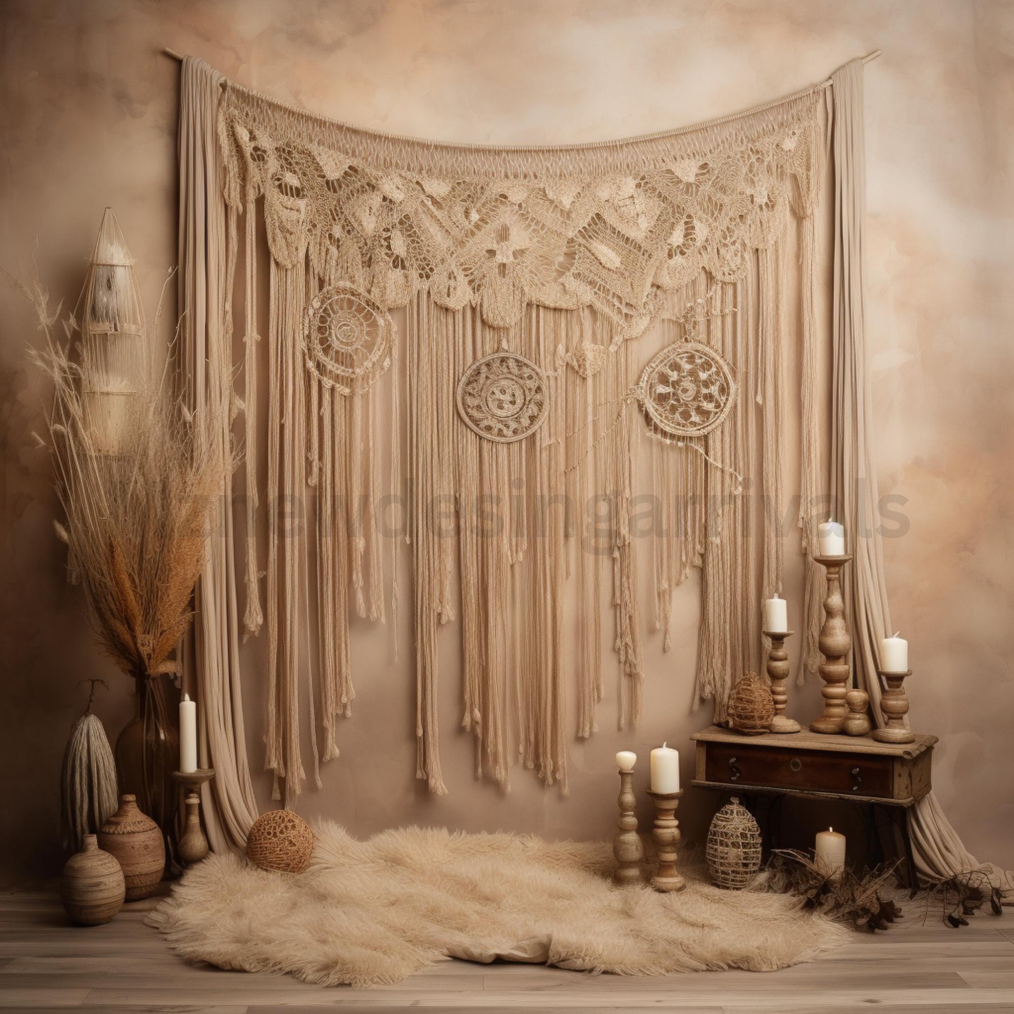 Boho Maternity Digital Backdrop 8 JPG Boho Digital Backdrop Floral ...