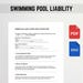 Swimming Pool Liability Waiver Template: Editable DOC & PDF Form - Etsy
