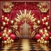 Red & Gold Photography Backdrop: Modern Celebration (4 JPEG Digital ...