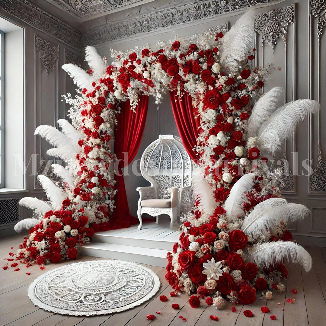 Valentine's Red Heart Digital Backdrop Photoshop Overlays for Maternity ...