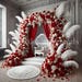 Valentine's Red Heart Digital Backdrop Photoshop Overlays for Maternity ...