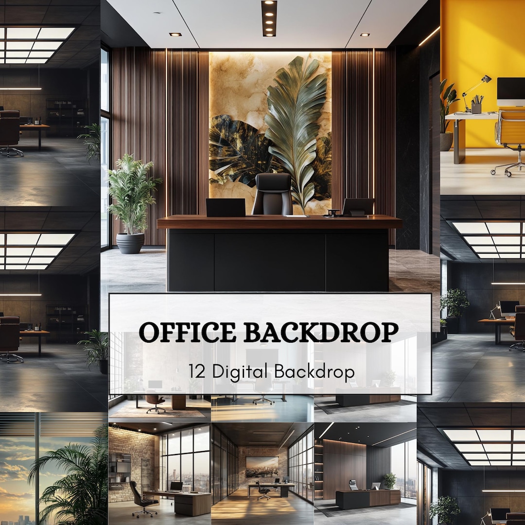 Professional Office Digital Backdrops | Virtual Zoom Backgrounds for ...