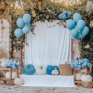 Baby Shower Backdrop, Blue Balloon 4 JPG Baby Shower Backdrop, Baby ...