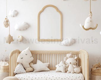 Newborn Crib Cot Digital Backdrop, Baby White Crib Cot, Digital ...