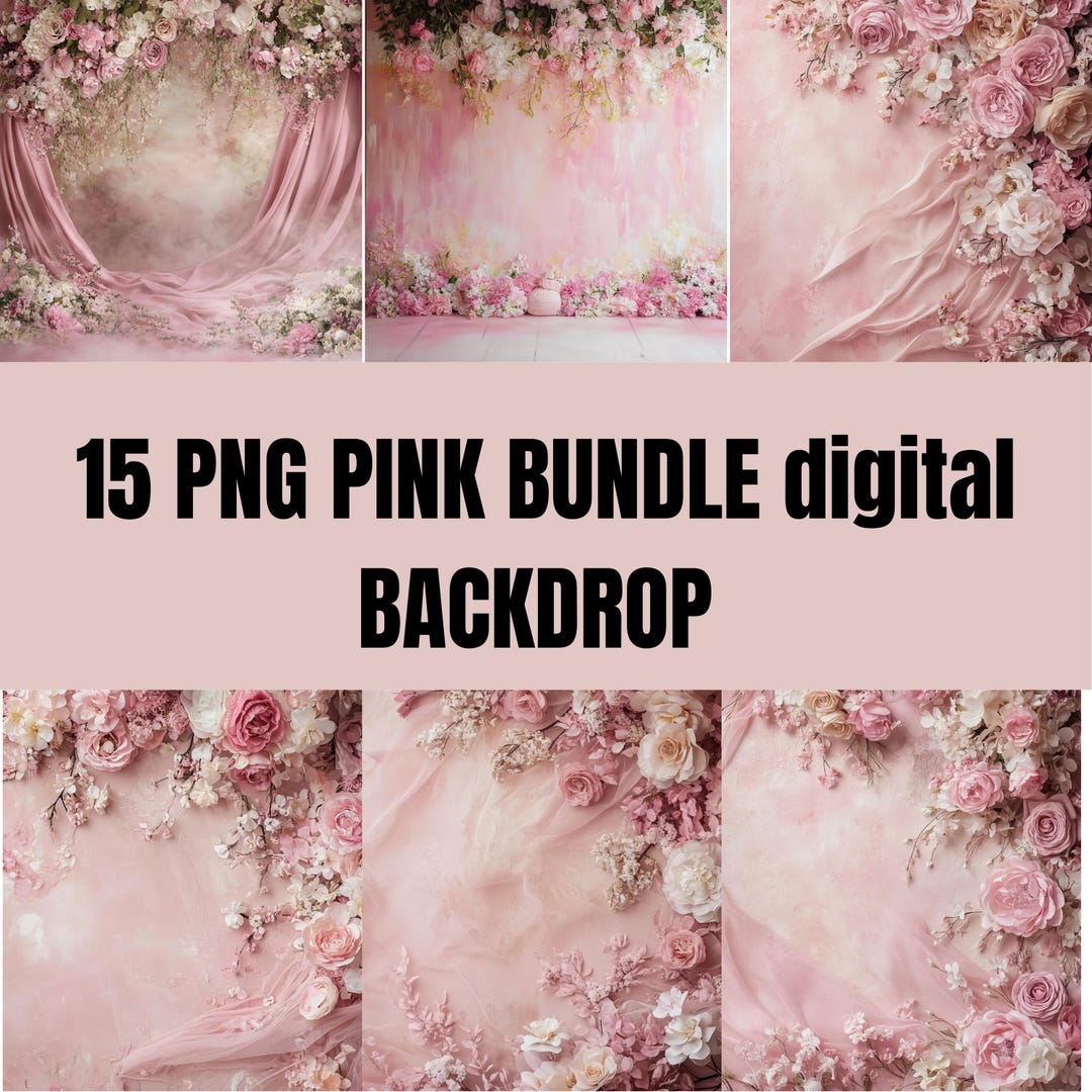 Floral Maternity Digital Backdrop: Light Pink Photo Background (PNG) - Etsy