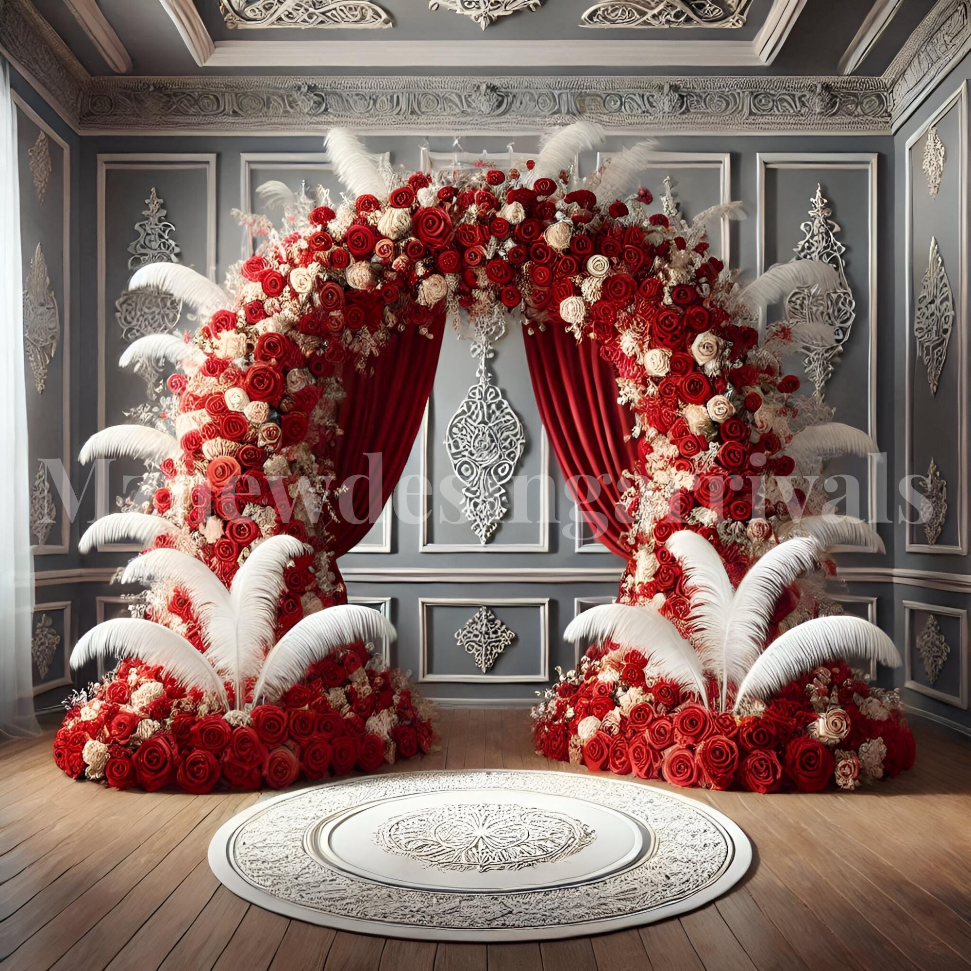 Valentine's Red Heart Digital Backdrop Photoshop Overlays for Maternity ...