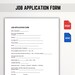 Editable Job Application Template: Printable Employment Form (PDF, DOCX ...