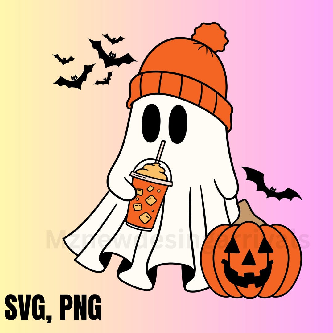 Cute Ghost Png, Halloween Png, Coffee Png, Bougie Png, Bougie Ghost ...