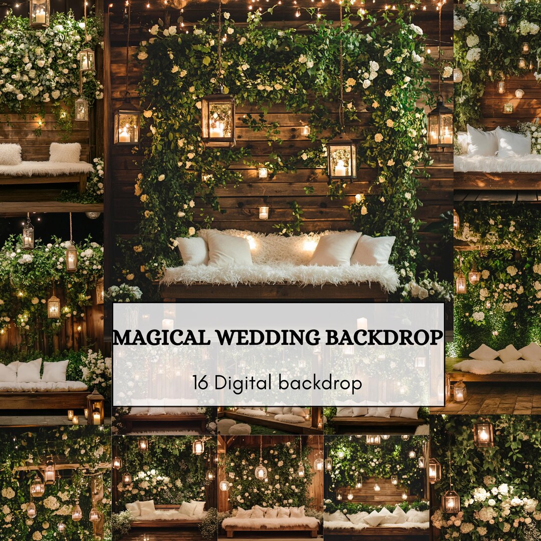 Magical Garden Wedding Backdrops | Photoshop Overlays for Weddings ...