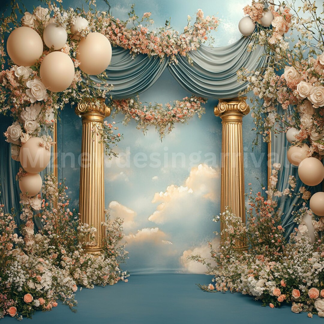 Wedding Backdrop in a Palace Digital Backgrounds for Shooting Wedding ...