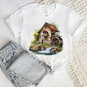 Watermill Clipart, 16 High Quality Pngs, Watercolor Art, Digital ...