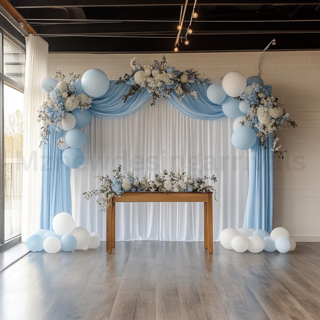 Balloon Arch Digital Backdrop: Celebration Photo Booth (JPEG Download ...