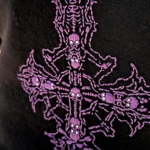 Skeleta Grucifix Embroidery Pattern PDF | Ghost Band | Alternative DIY ...