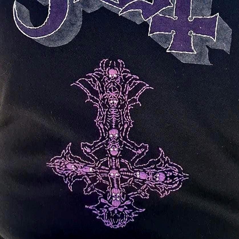 Skeleta Grucifix Embroidery Pattern PDF | Ghost Band | Alternative DIY ...