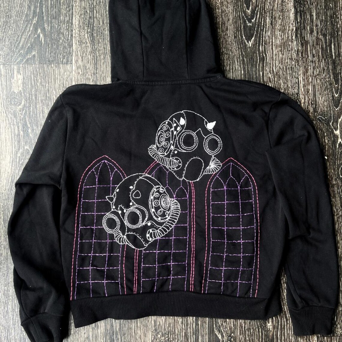 Impera Ghoul Head Embroidery Patterns XS 5cm | Ghost Band | Alternative ...