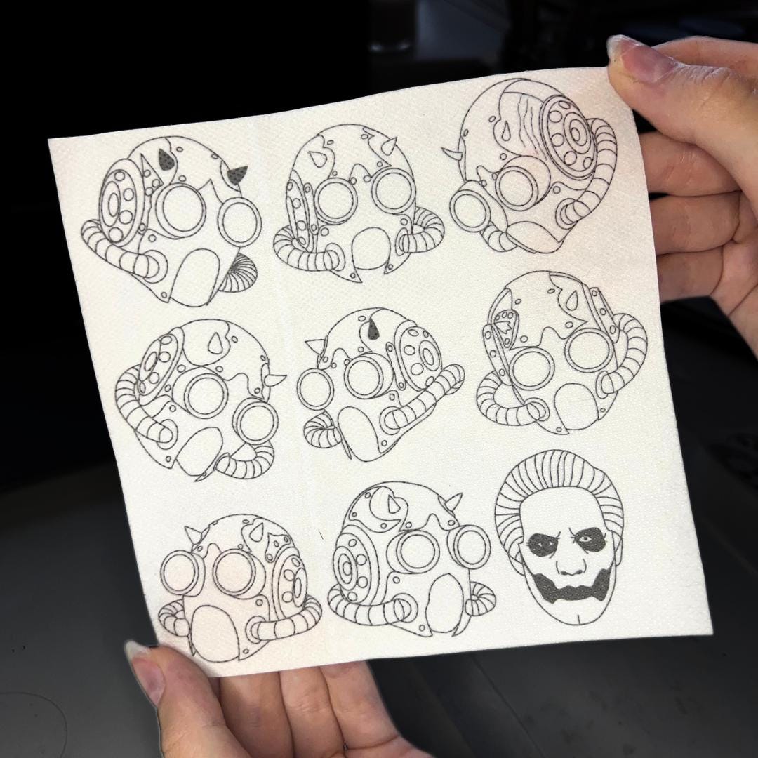 Impera Ghoul Head Embroidery Patterns XS 5cm | Ghost Band | Alternative ...