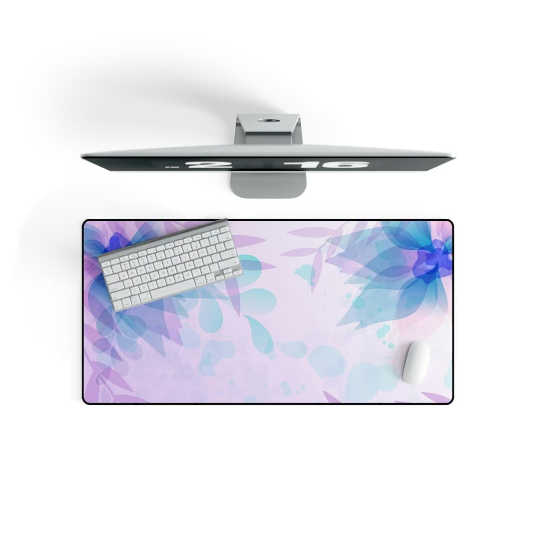 Blumen Schreibtischunterlage 80x40cm, Gaming Mauspad XXL, PC Matte ...