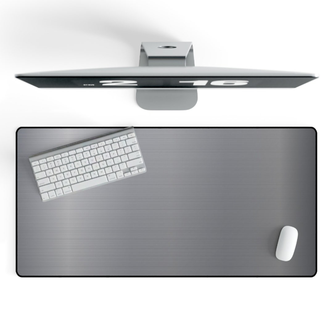 Schreibtischunterlage 80x40cm Aluminium Optik Gaming Mauspad XXL PC ...