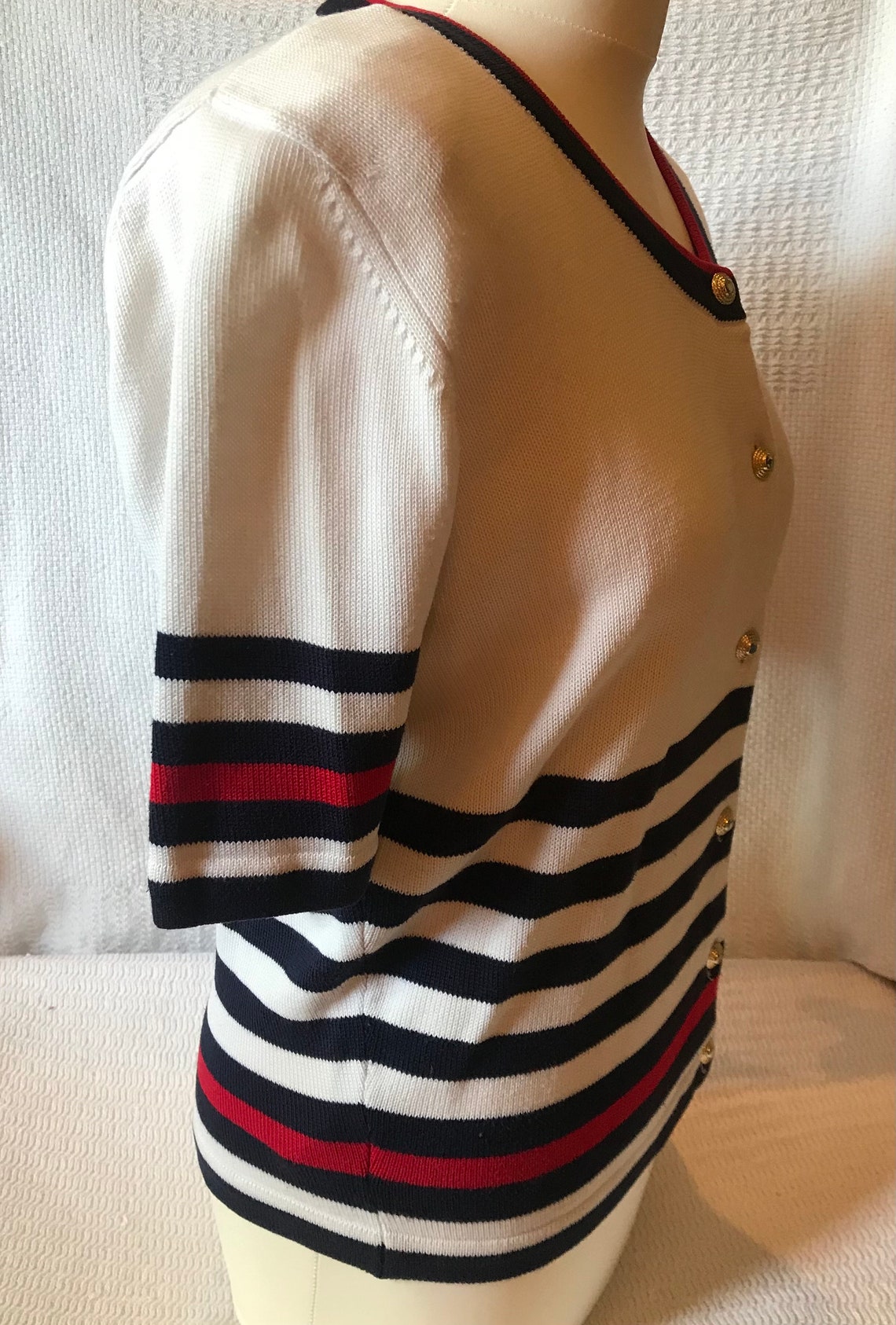 Vintage Nautical Style Cardigan - Etsy