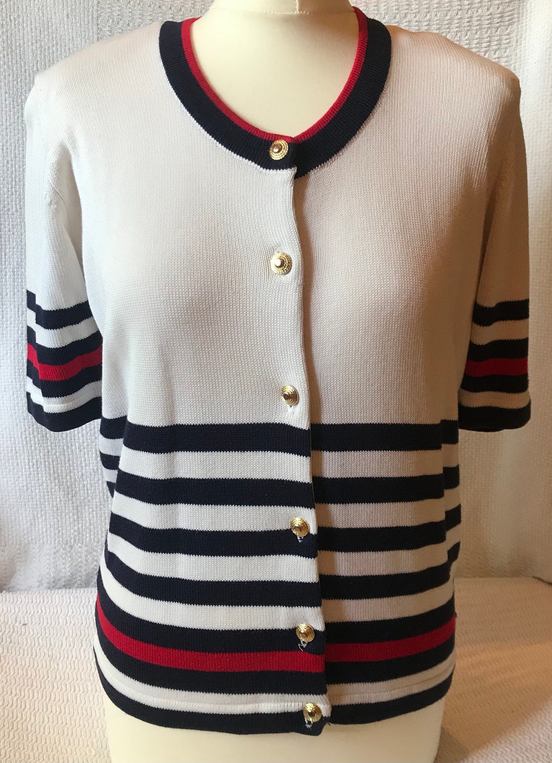 Vintage Nautical Style Cardigan - Etsy