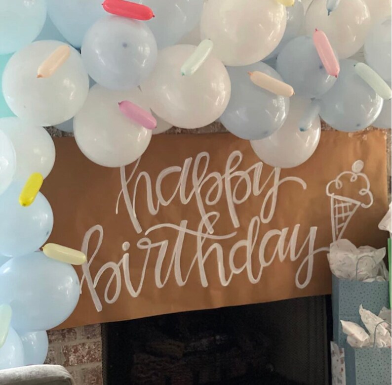 Butcher Paper HAPPY BIRTHDAY Banner - Birthday - Cupcake - Generic Bday ...