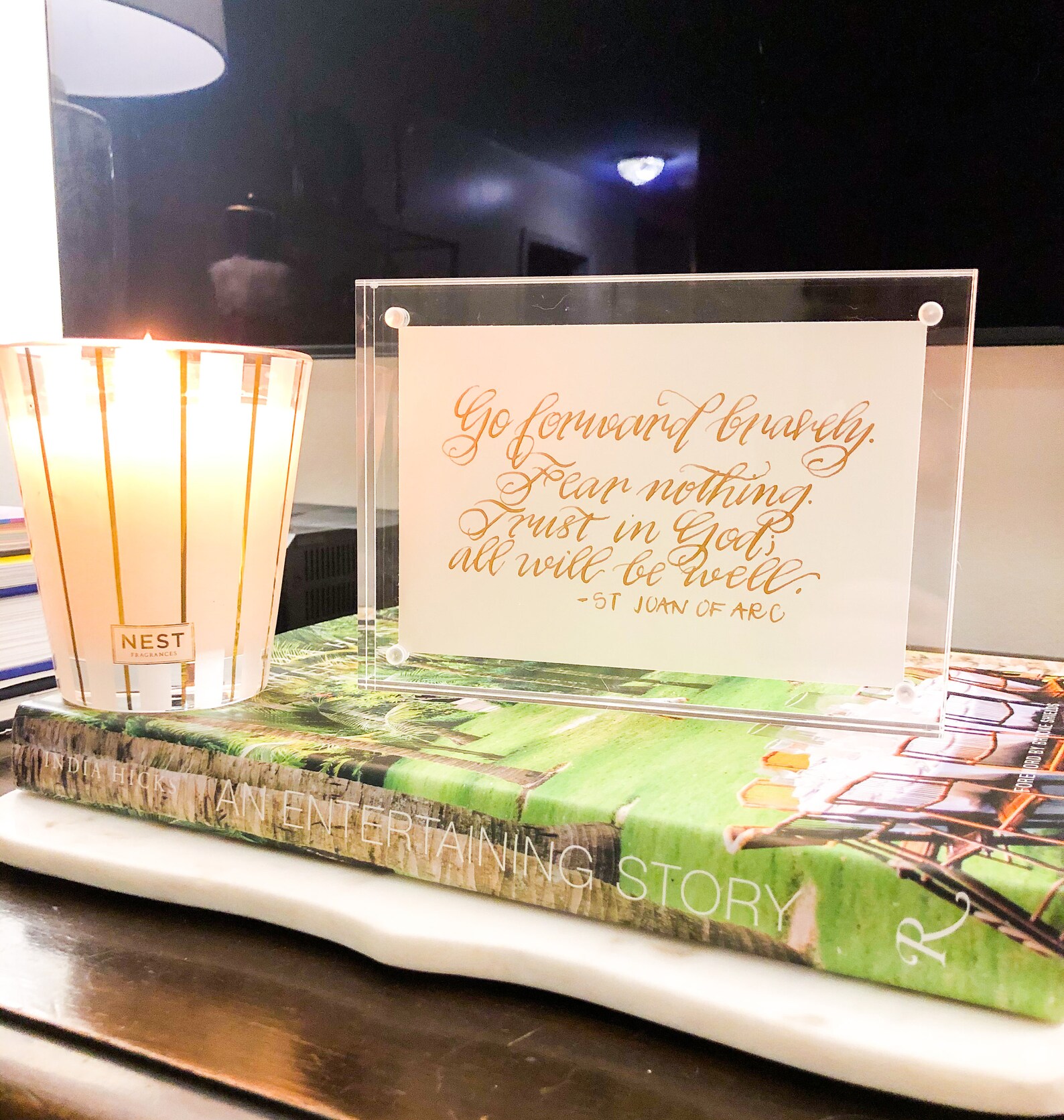 5x7 CUSTOM QUOTE Clear Acrylic Floating Frame With Handwritten ...
